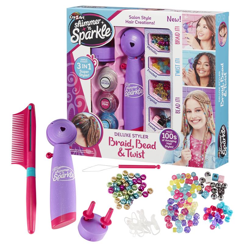 Shimmer N Sparkle Deluxe Styler Braid Bead And Twist Character Toys